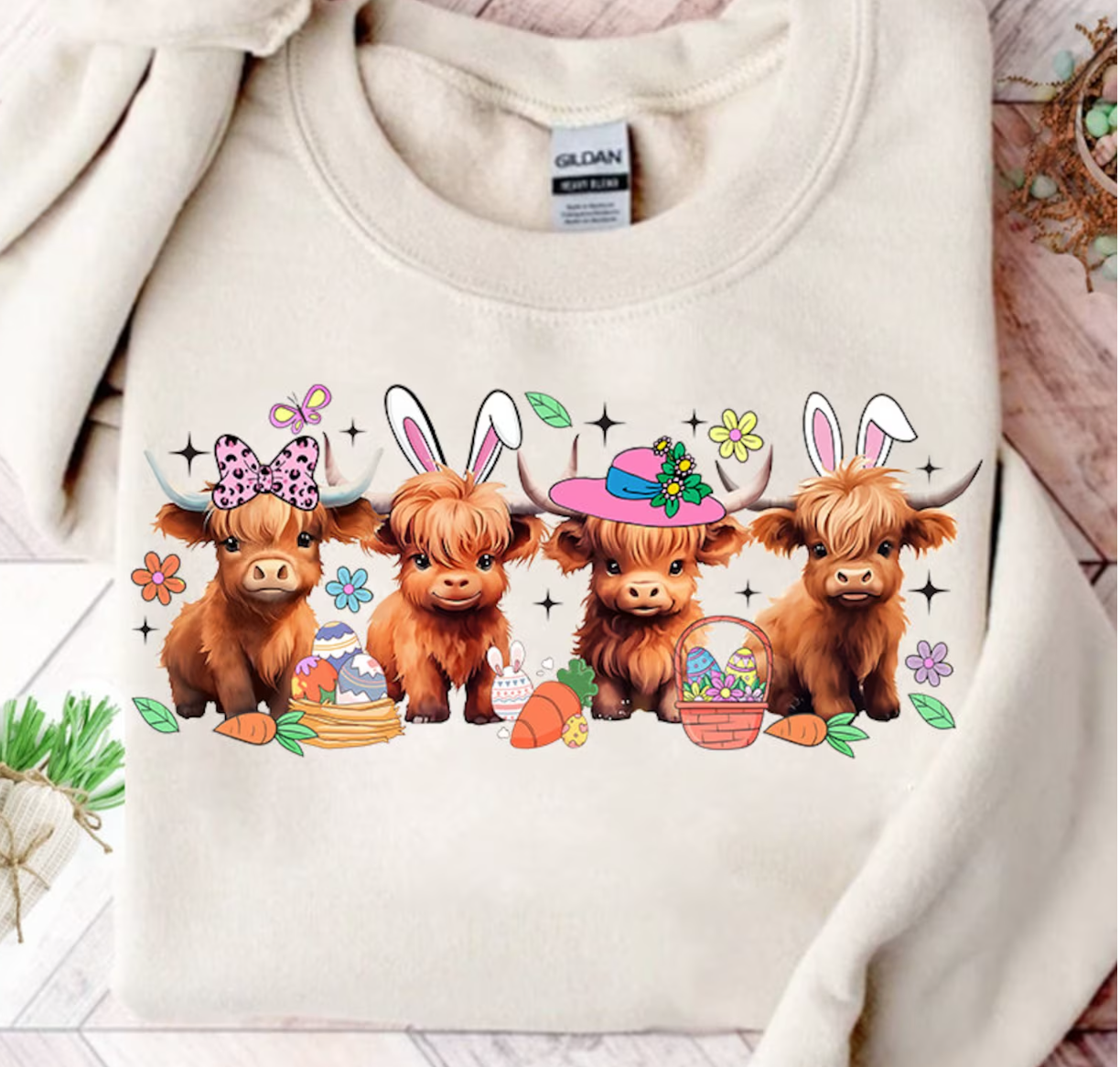 Easter baby cows – Lemon and Paisley DTF
